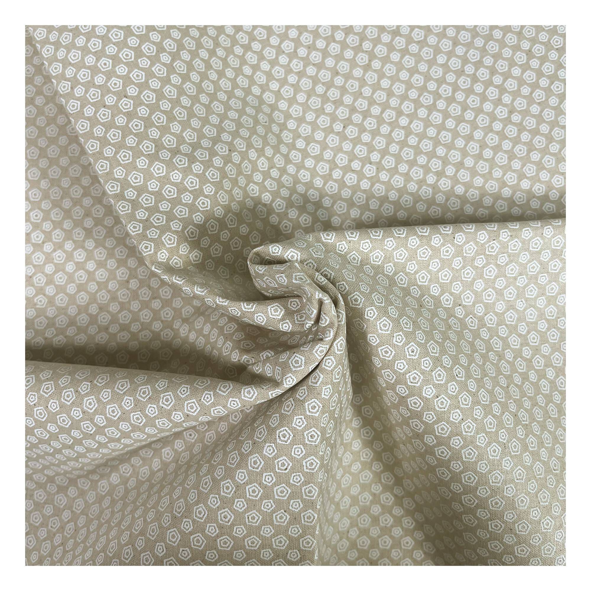 Natural Abstract Dot Cotton Fabric by the Metre | Hobbycraft