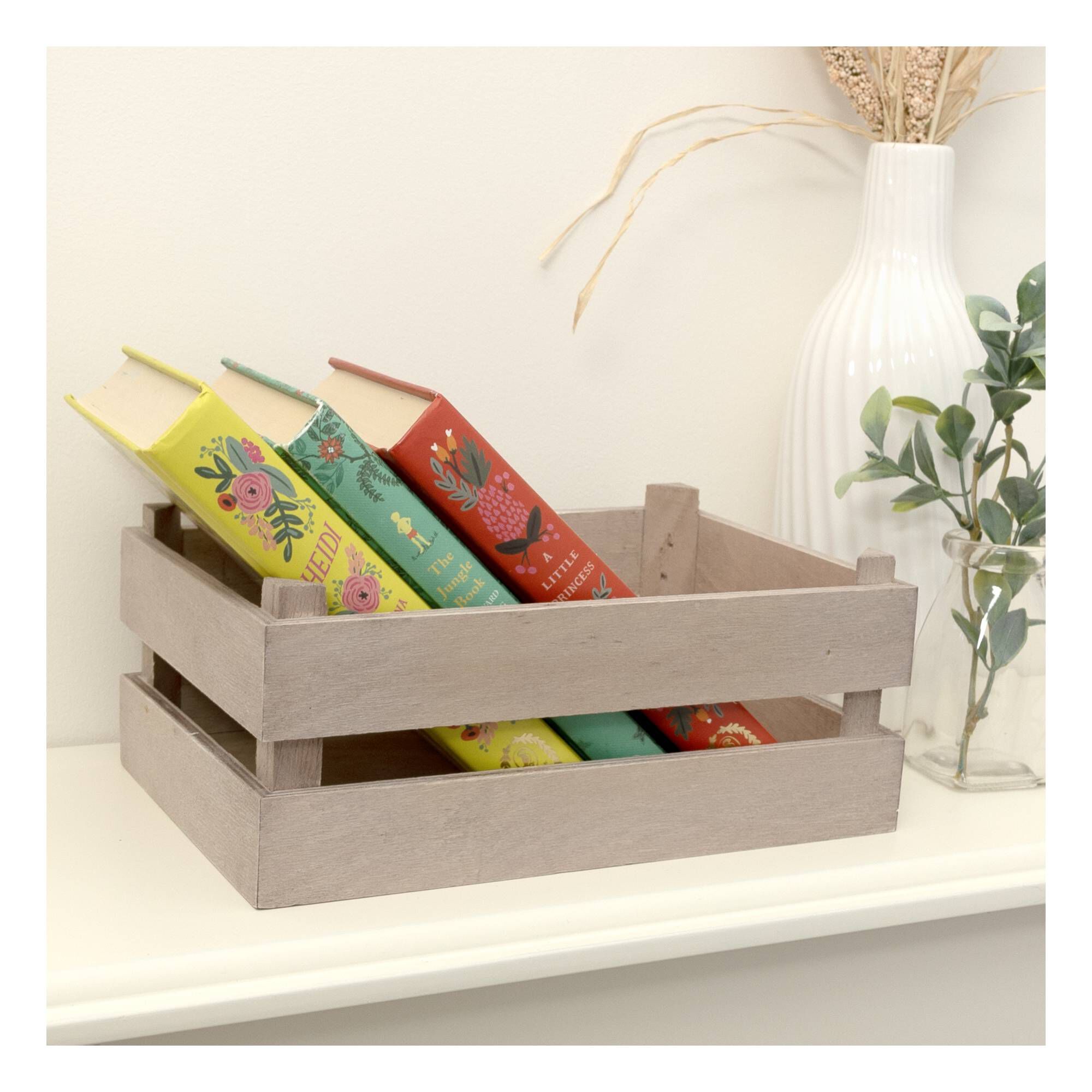Mini Natural Wooden Crate 24cm x 16cm x 10cm | Hobbycraft