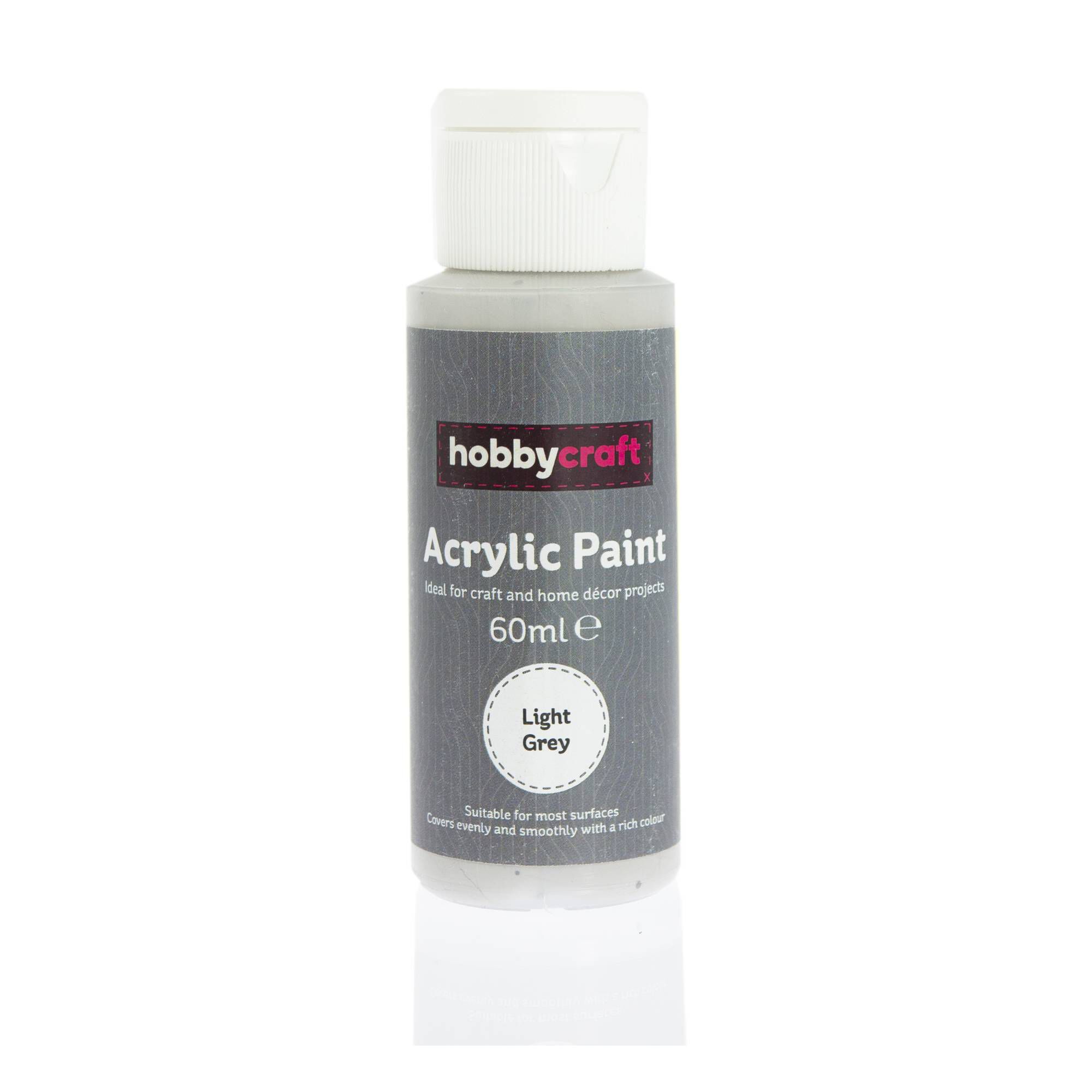 Light Grey Acrylic Craft Paint 60ml | Hobbycraft