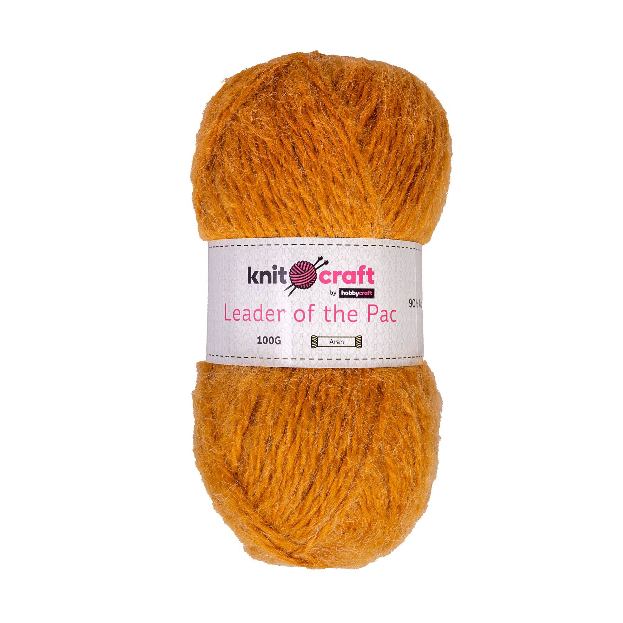 Knitcraft Yellow Leader of the Pac Aran Yarn 100g | Hobbycraft