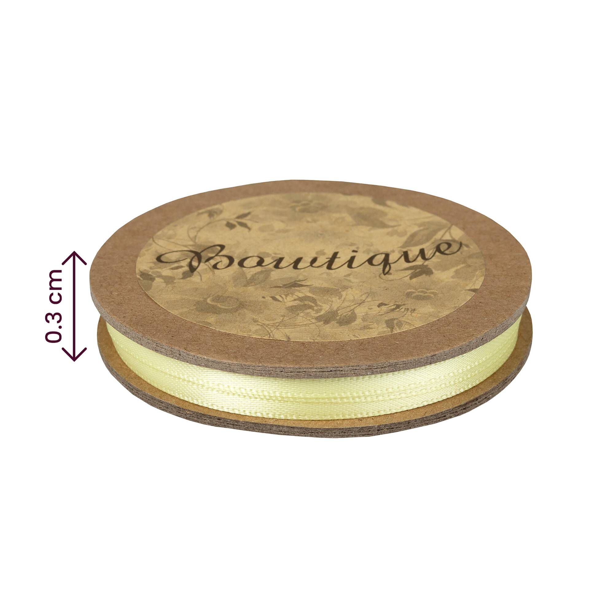 Baby Maize Double-Faced Satin Ribbon 3mm x 5m | Hobbycraft