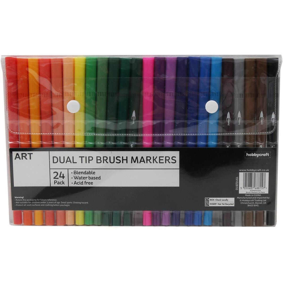Dual Tip Brush Markers 24 Pack | Hobbycraft