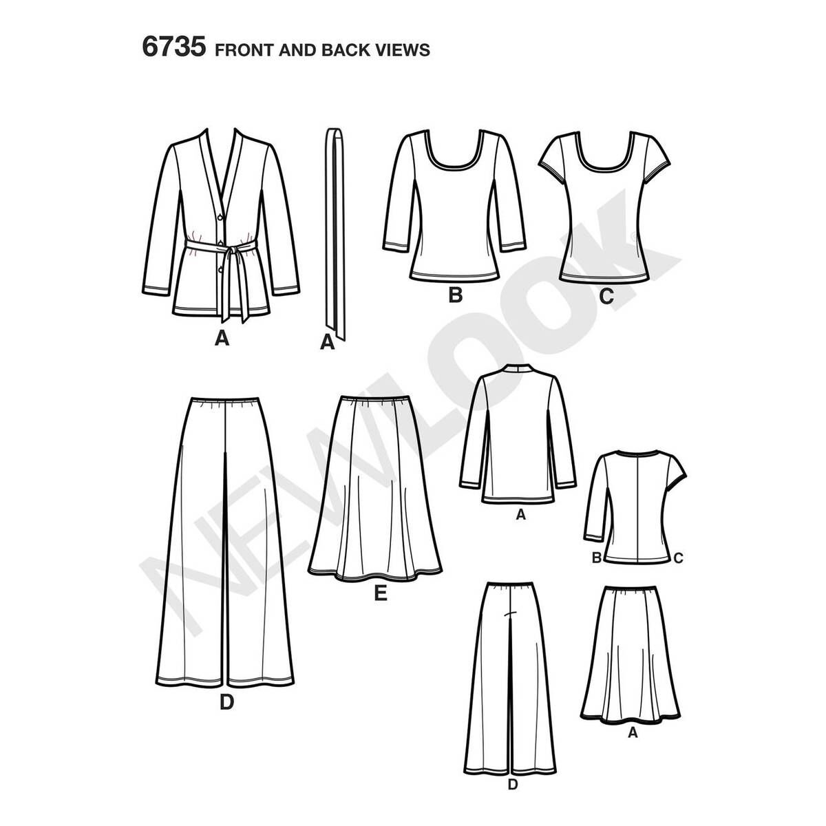 New Look Women's Separates Sewing Pattern 6735 | Hobbycraft