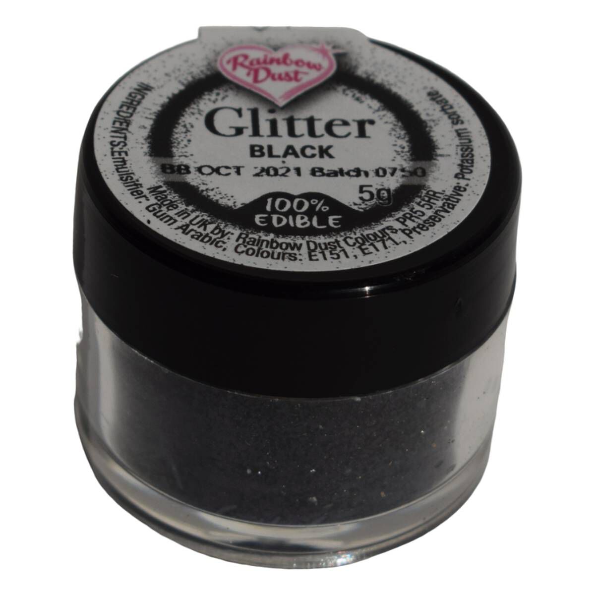 Rainbow Dust Black Edible Glitter 5g | Hobbycraft