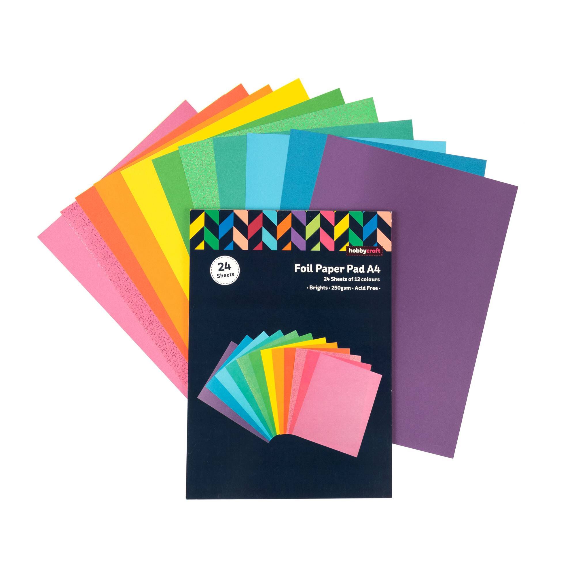 Bright Coloured Paper Pad A4 24 Pack | Hobbycraft