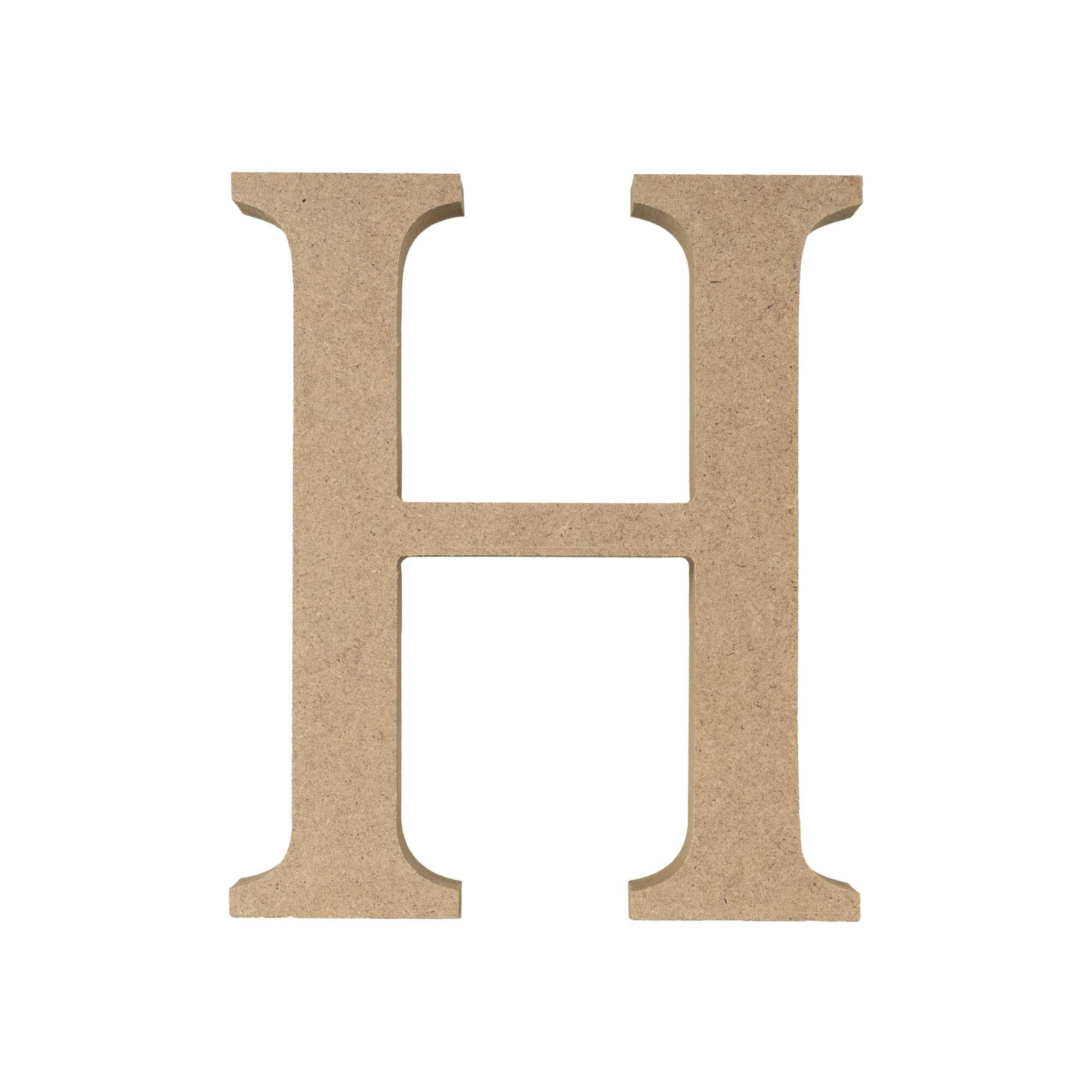 MDF Wooden Letter H 13cm | Hobbycraft