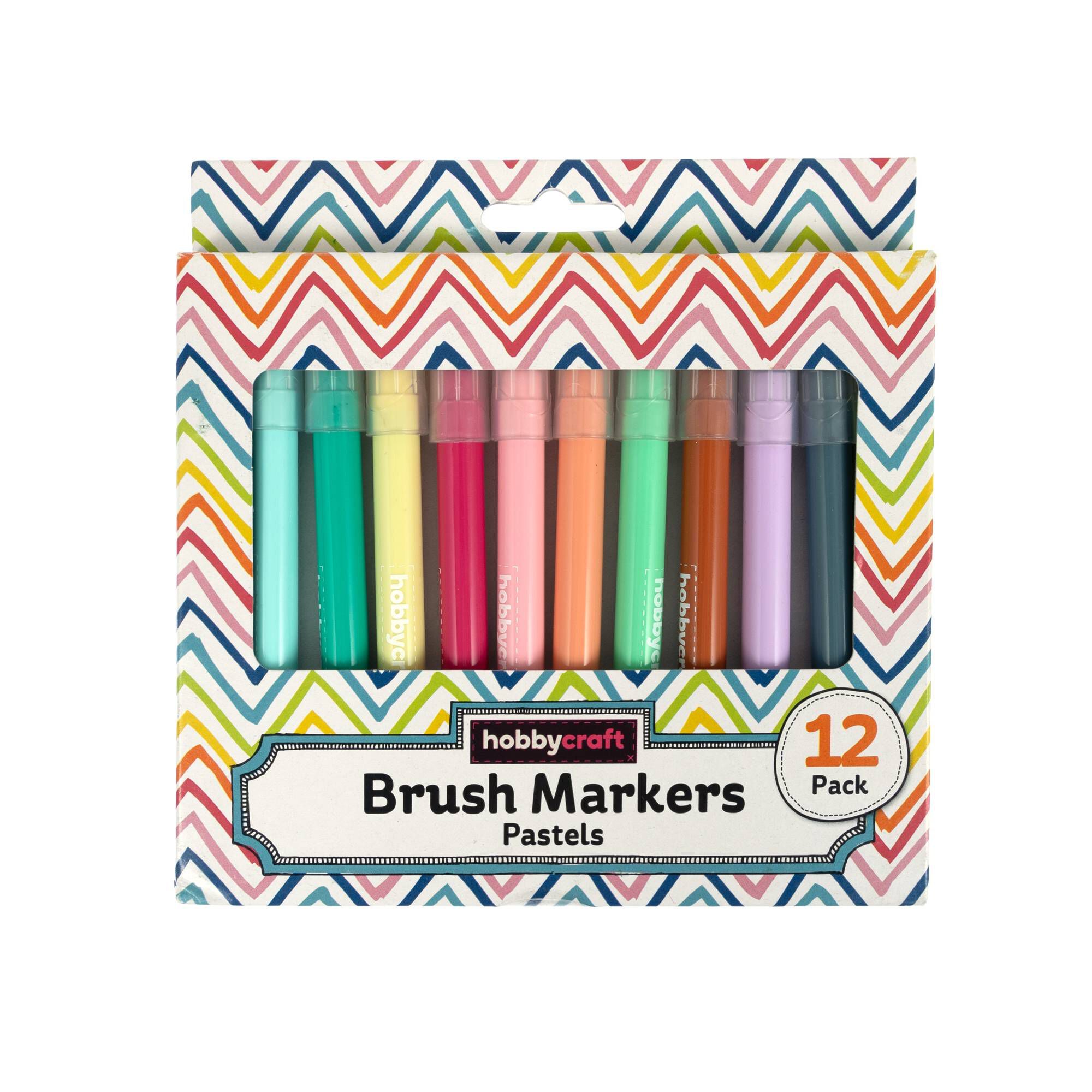Pastel Brush Markers 12 Pack | Hobbycraft