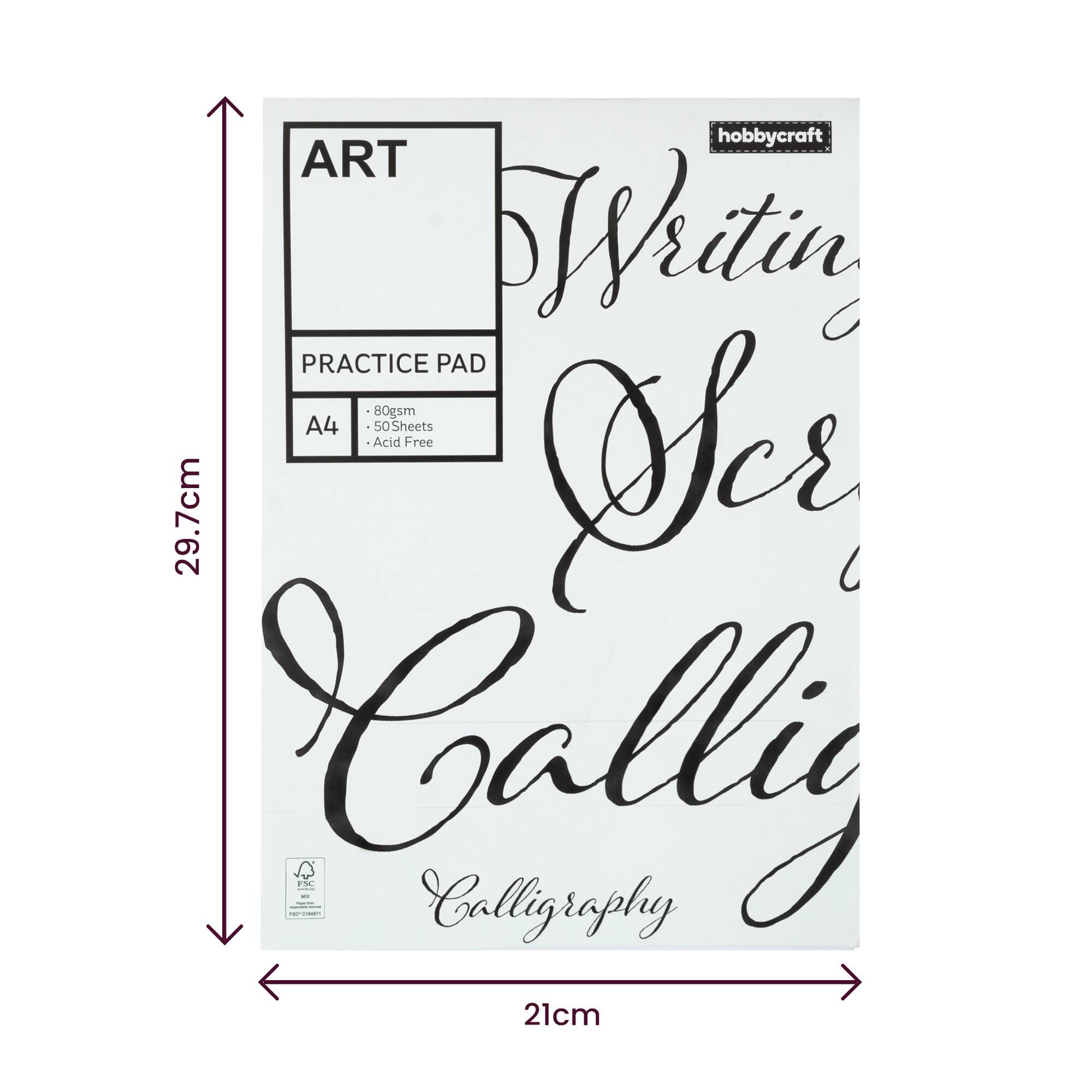 Calligraphy Practice Pad A4 50 Sheets | Hobbycraft