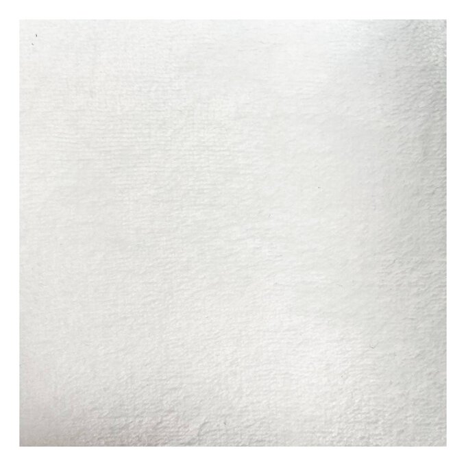 White Cuddle Fleece Fabric by the Metre | Hobbycraft