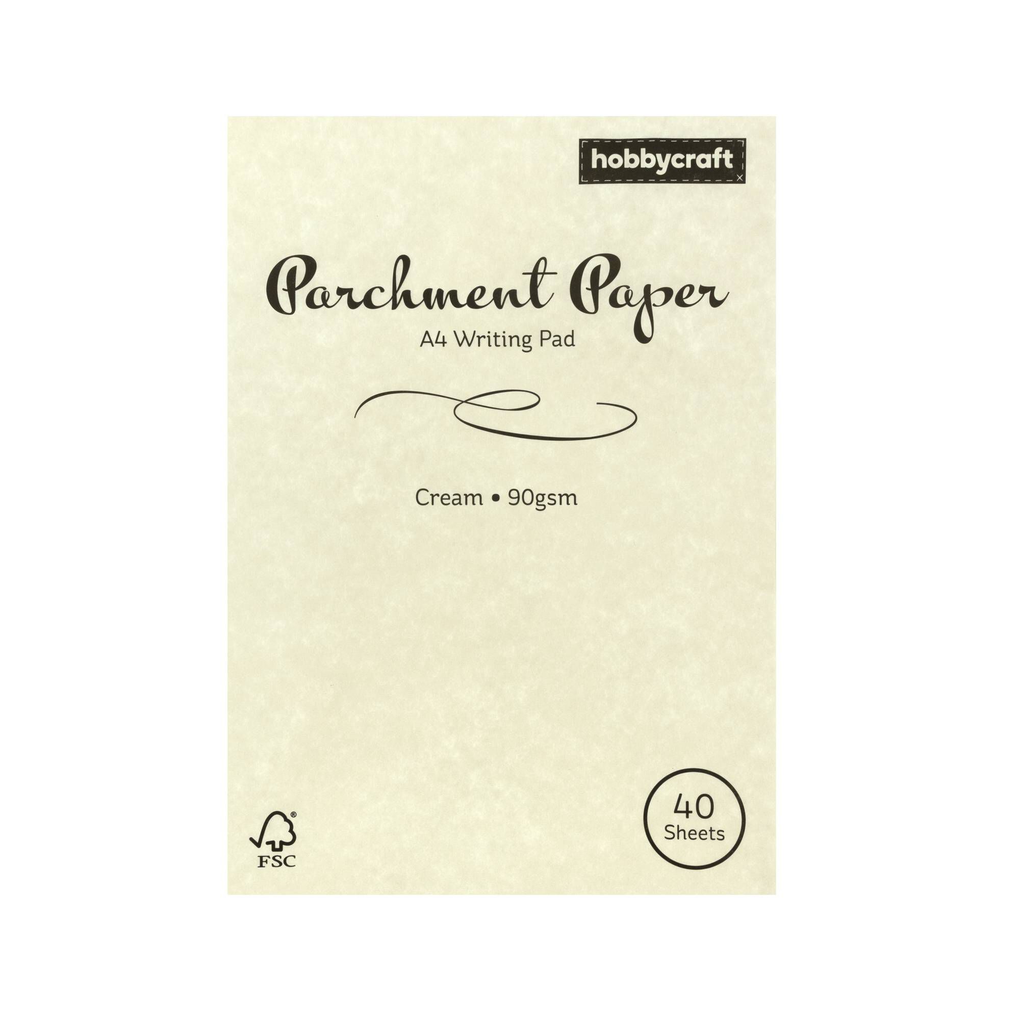 Cream Parchment Paper Writing Pad A4 40 Sheets | Hobbycraft