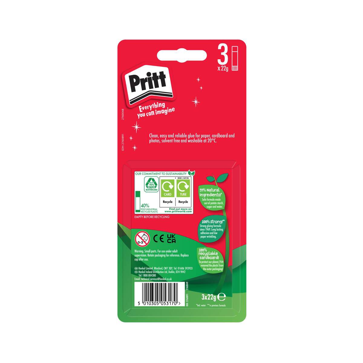 Pritt Stick 22g 3 Pack | Hobbycraft
