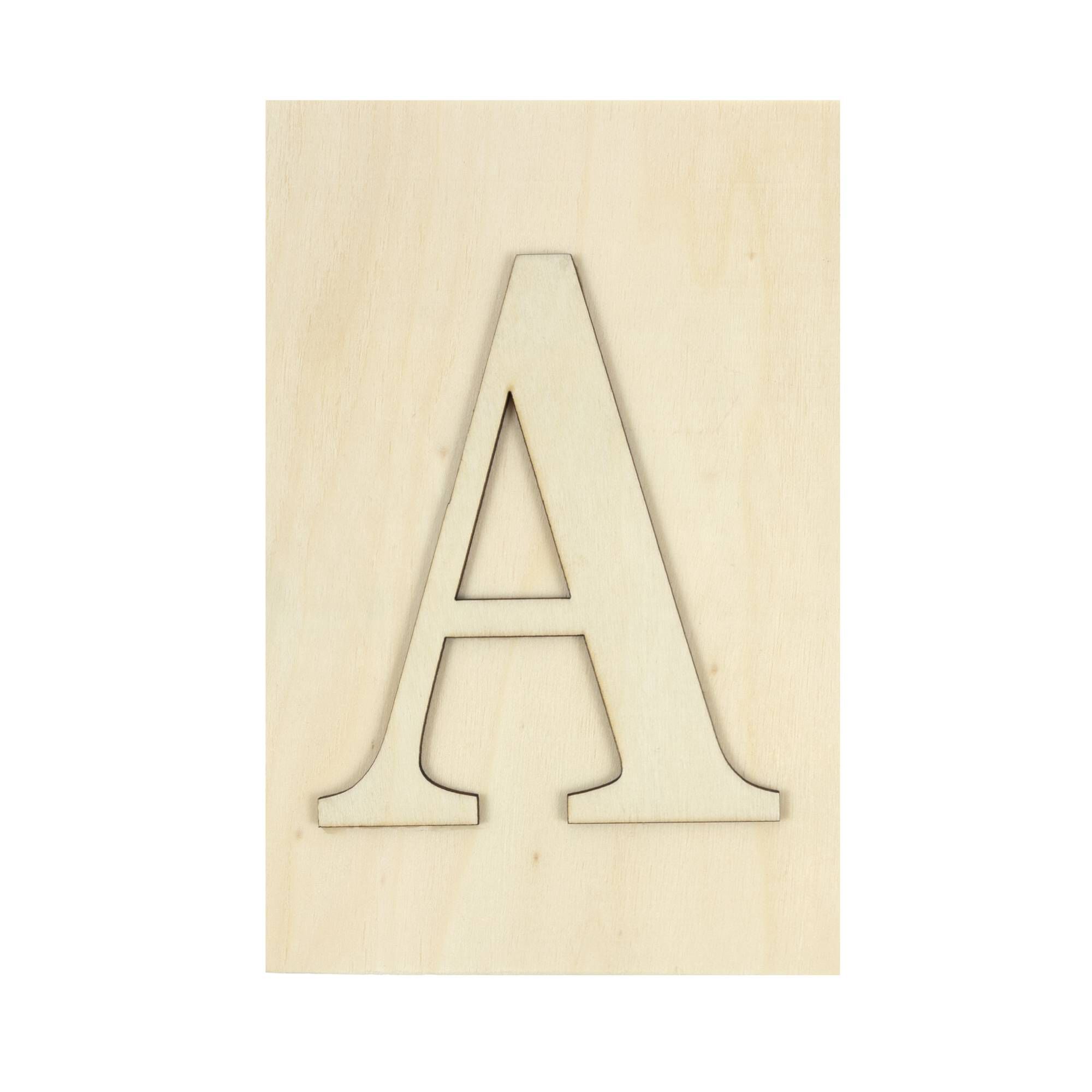 Wooden Letter A Plaque 10cm x 15cm | Hobbycraft