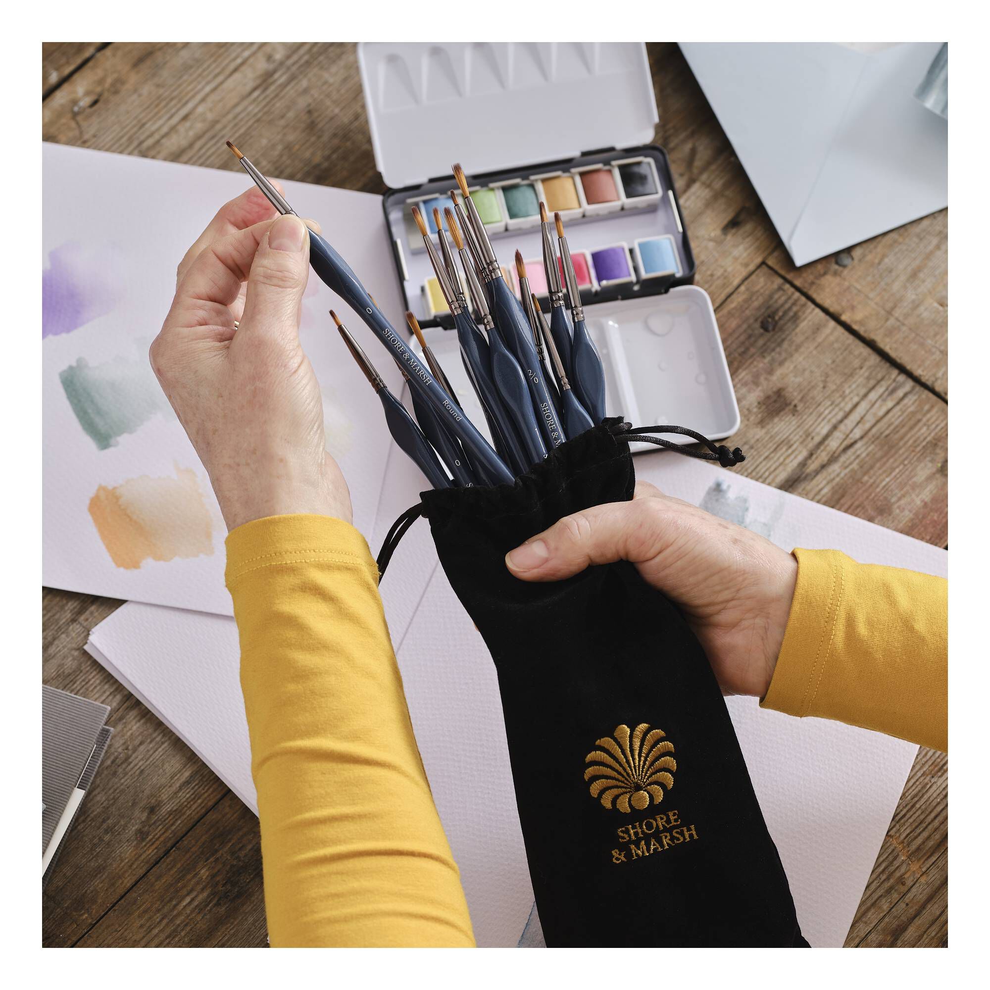 Shore & Marsh Fineliner Brush Set 15 Pack | Hobbycraft