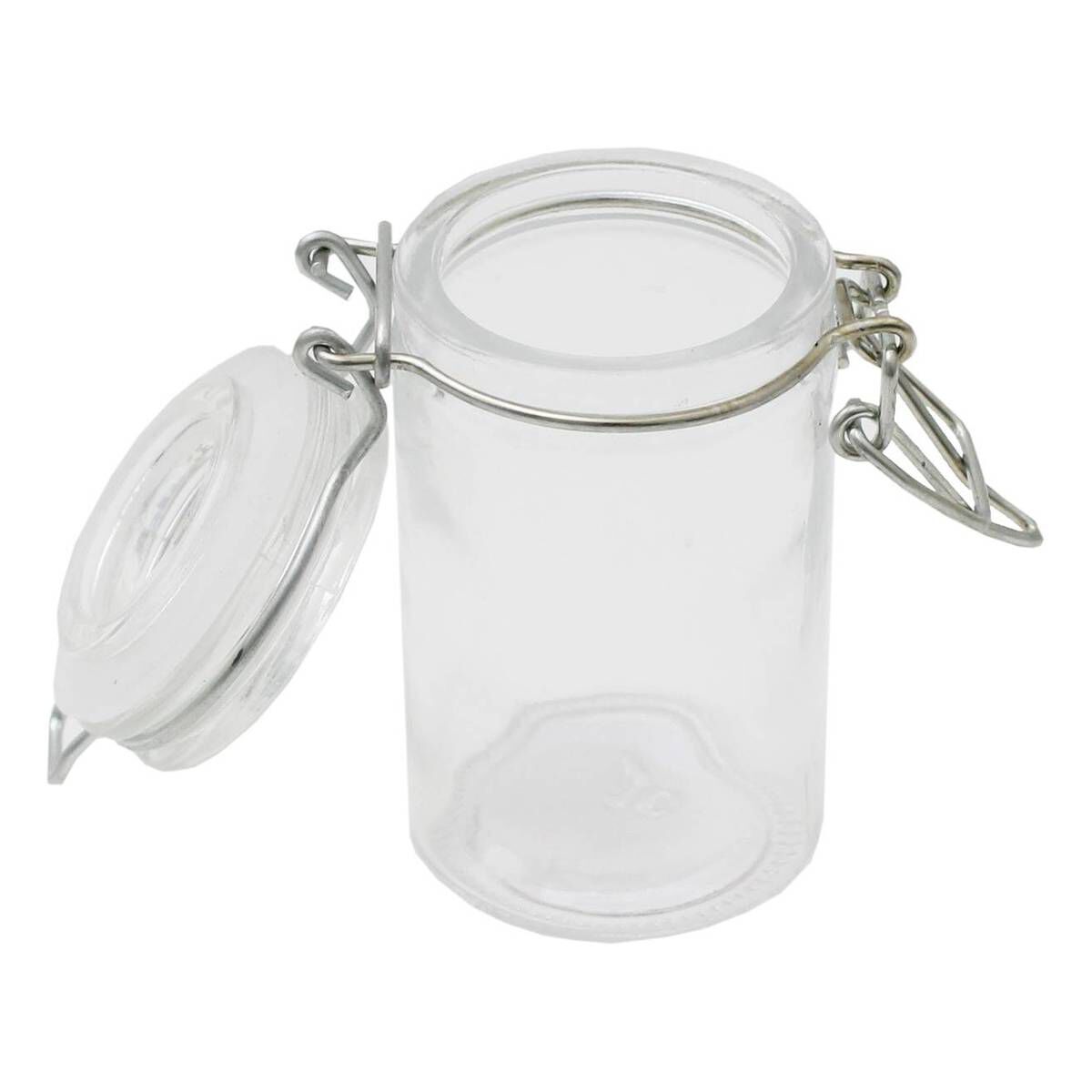 Clear Clip-Top Glass Jar 80ml | Hobbycraft