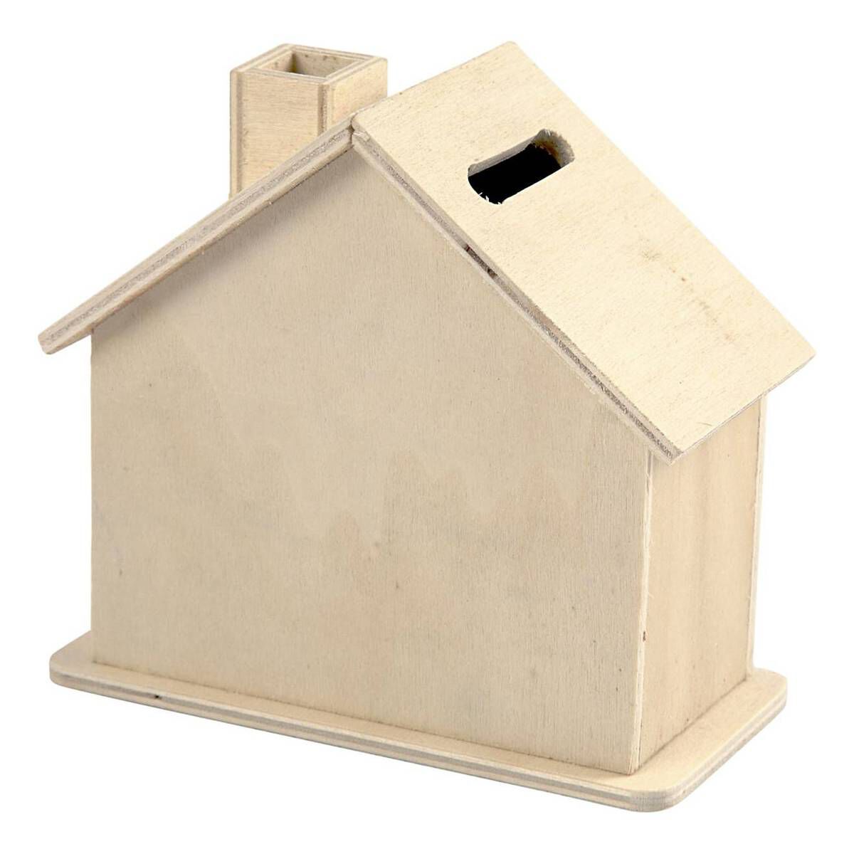 Wooden House Money Box 10cm | Hobbycraft