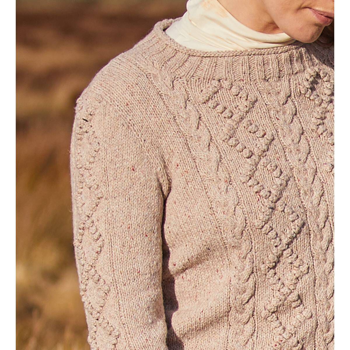 Sirdar Haworth Tweed Crew Neck Cable Jumper Pattern 10146 | Hobbycraft