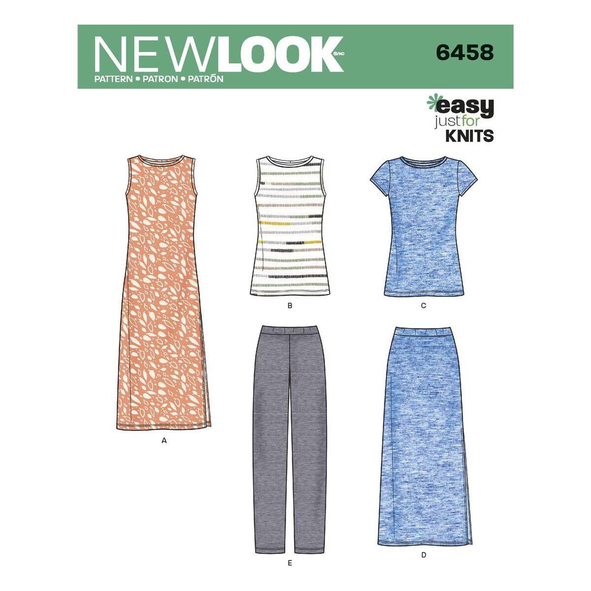 New Look Women's Knit Separates Sewing Pattern 6458 | Hobbycraft