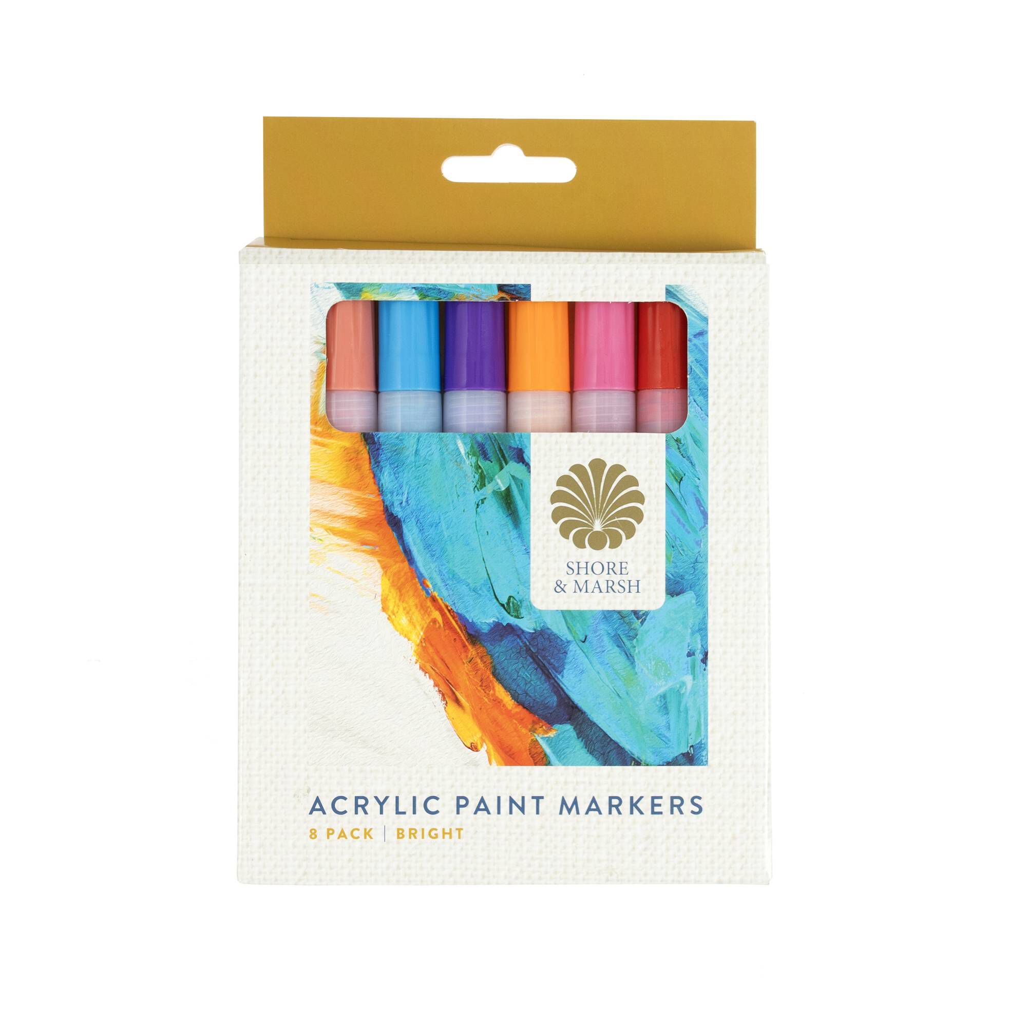 Shore & Marsh Bright Paint Markers 8 Pack | Hobbycraft