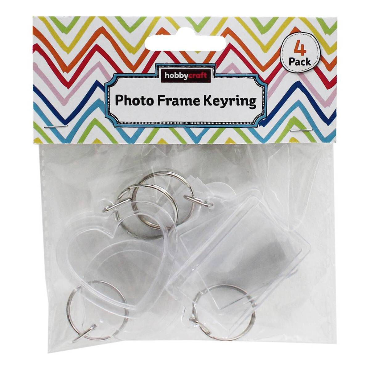 Photo Frame Keyrings 4 Pack | Hobbycraft