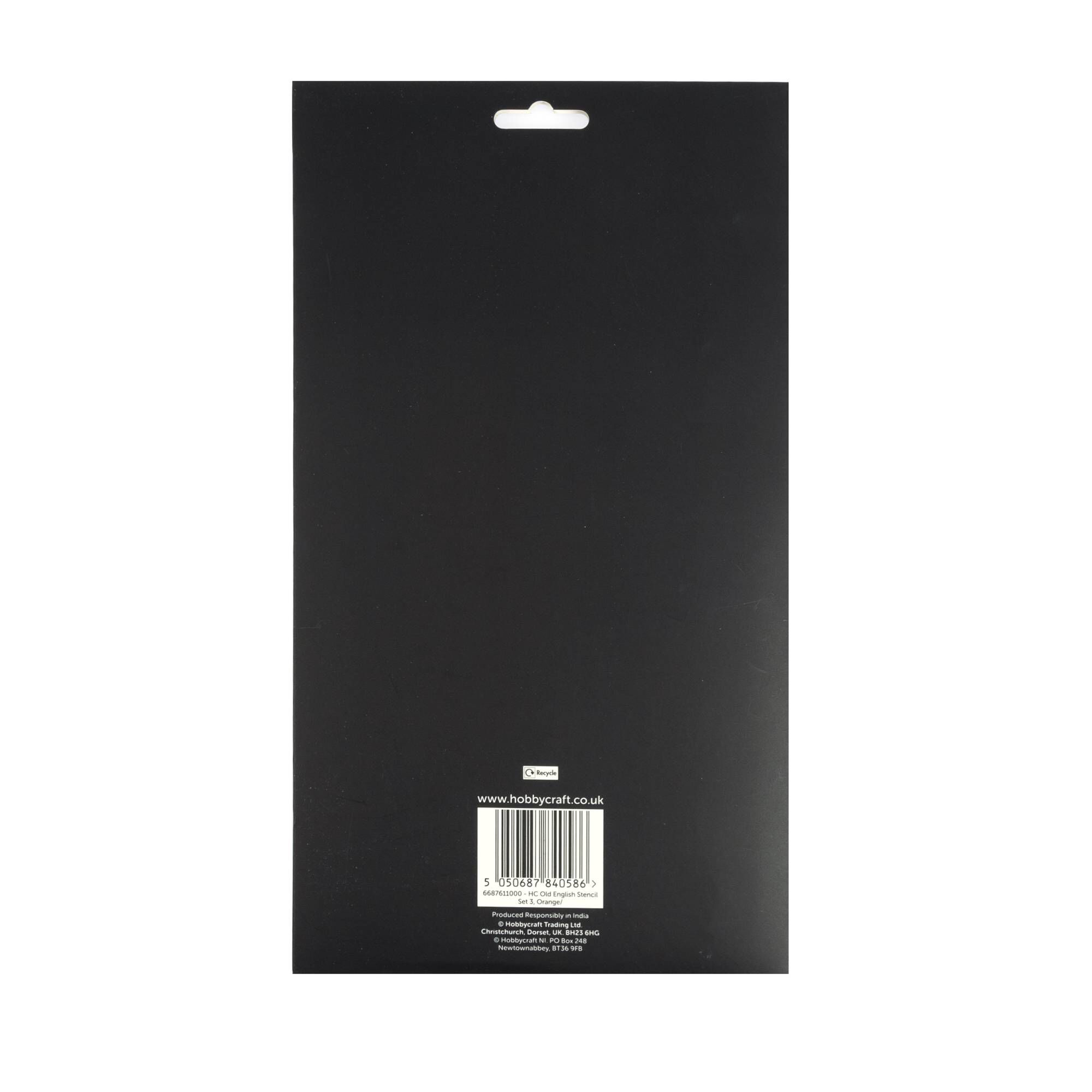 Old English Letter Stencil Set 3 Pack | Hobbycraft