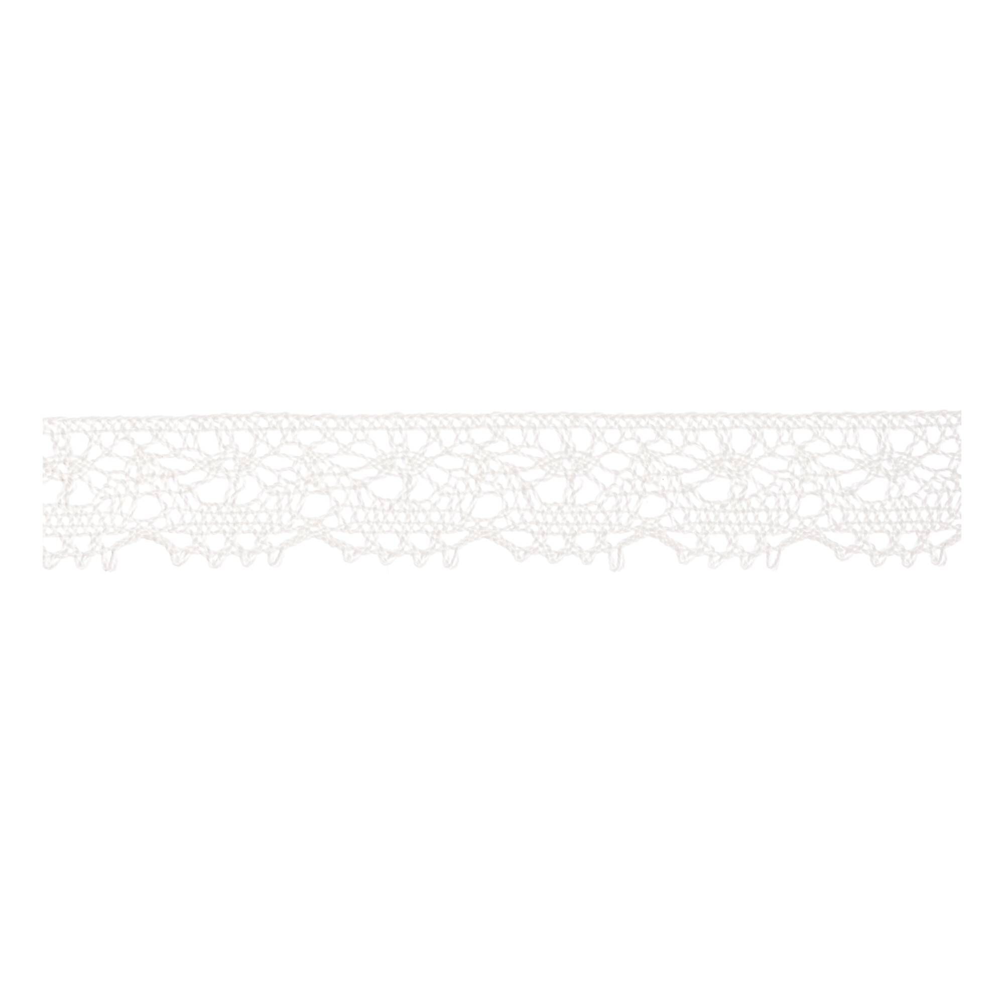 White 20mm Cotton Lace Trim by the Metre | Hobbycraft