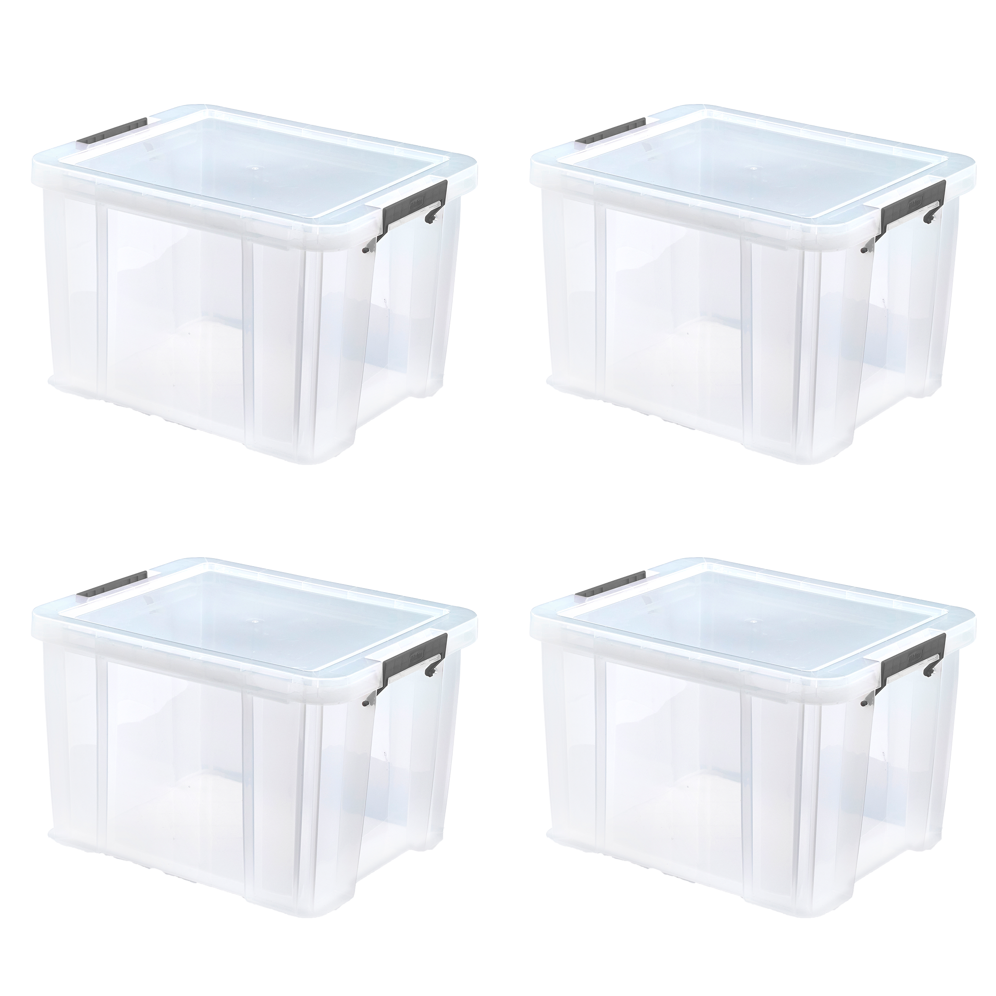 Whitefurze Allstore 36 Litre Clear Storage Box 4 Pack Bundle | Hobbycraft
