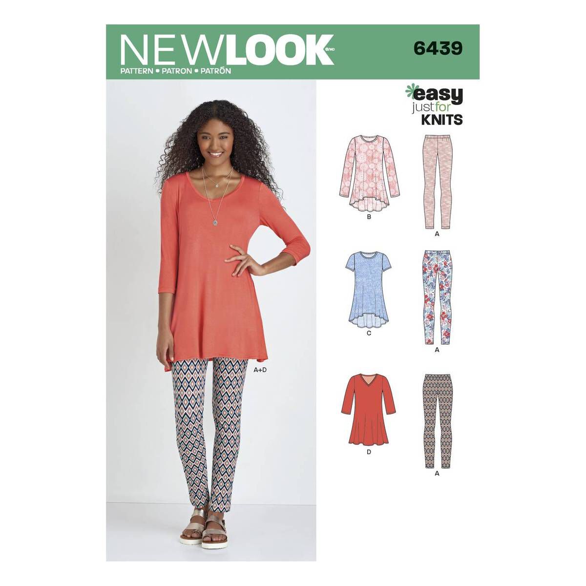 New Look Women's Knit Tunic and Trouser Sewing Pattern 6439 | Hobbycraft