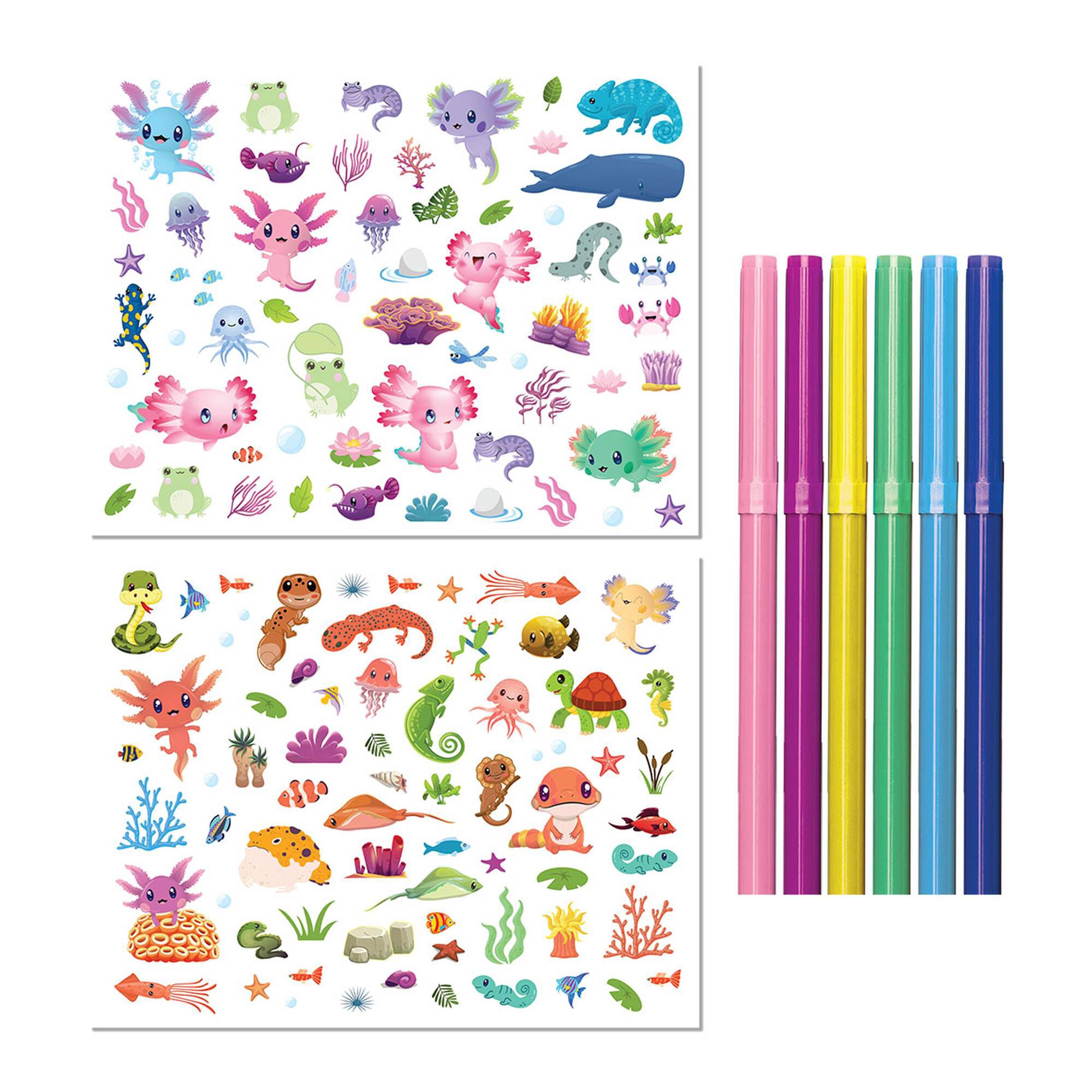 Amazing Axolotls Colour and Activity Set with Lap Desk | Hobbycraft