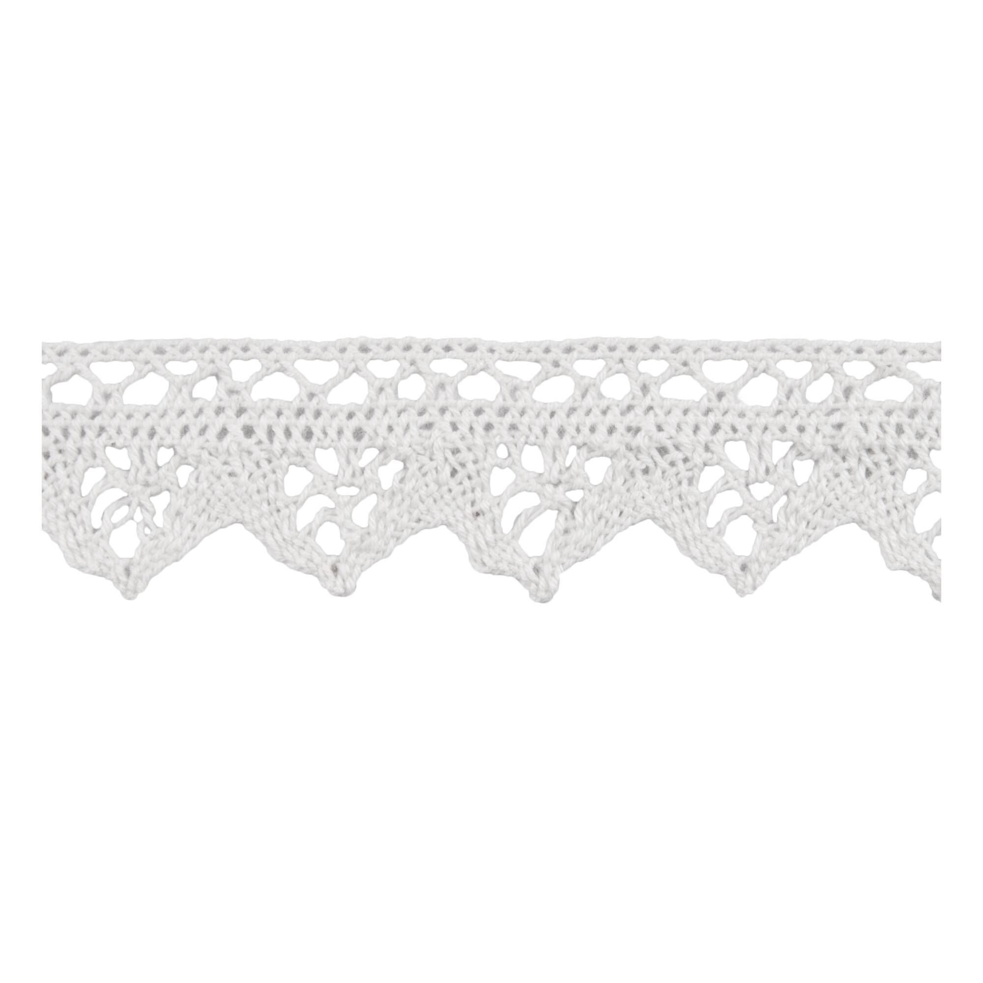 White 30mm Cotton Lace Trim by the Metre | Hobbycraft