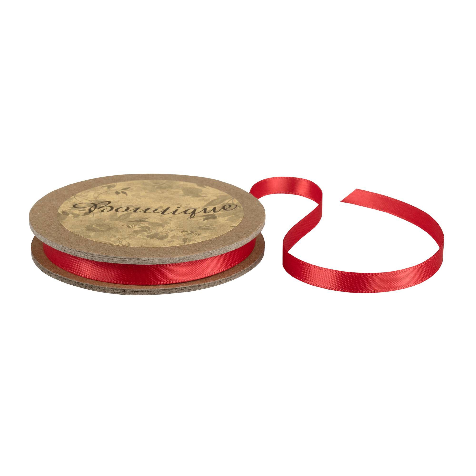 Poppy Red Double-Faced Satin Ribbon 6mm x 5m | Hobbycraft
