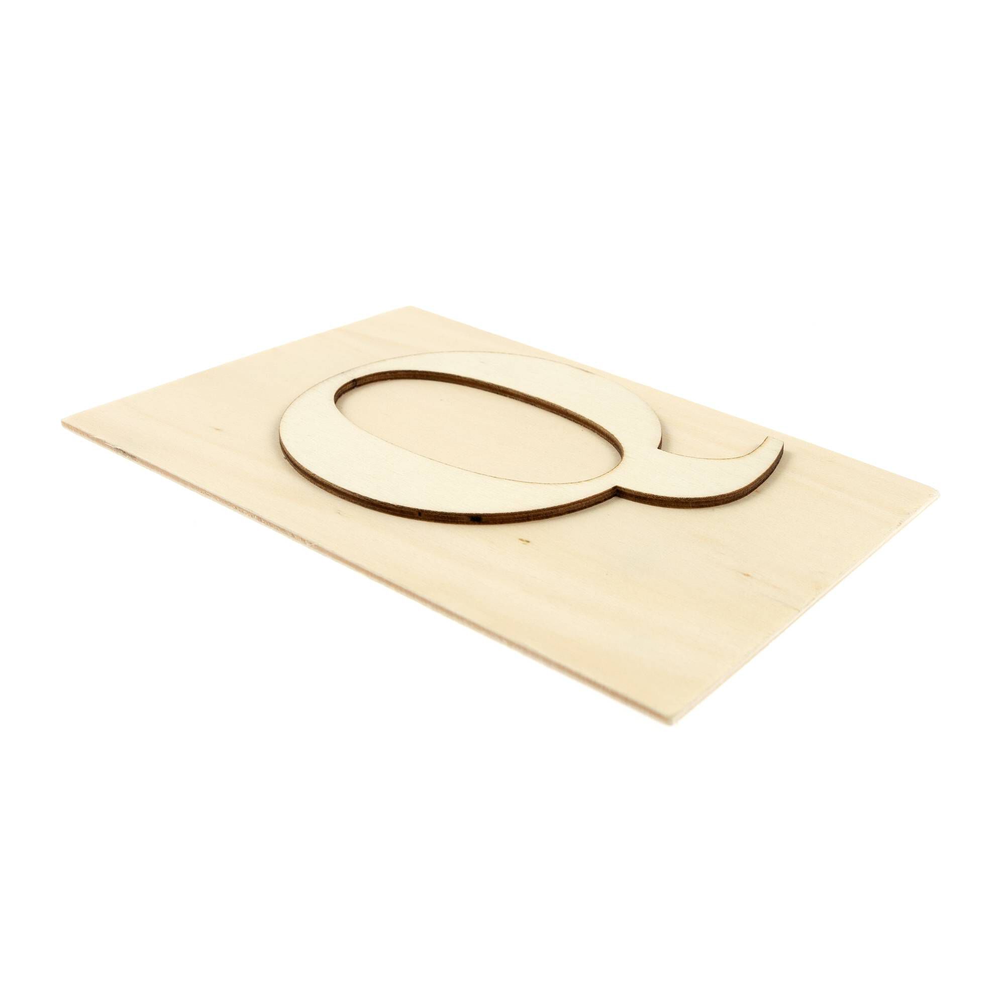 Wooden Letter Q Plaque 10cm x 15cm | Hobbycraft
