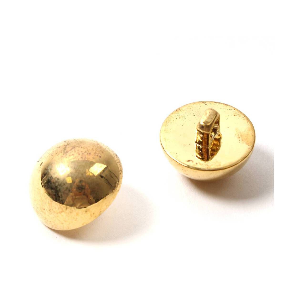 Hemline Gold Metal Dome Button 2 Pack | Hobbycraft