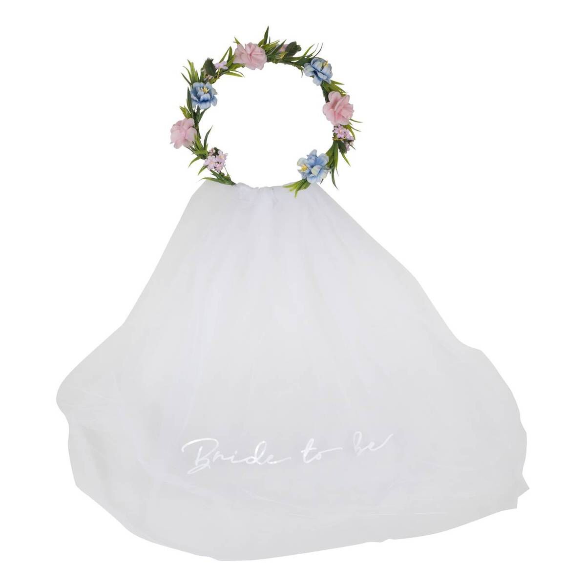 Ginger Ray Bride To Be Floral Crown and Veil | Hobbycraft