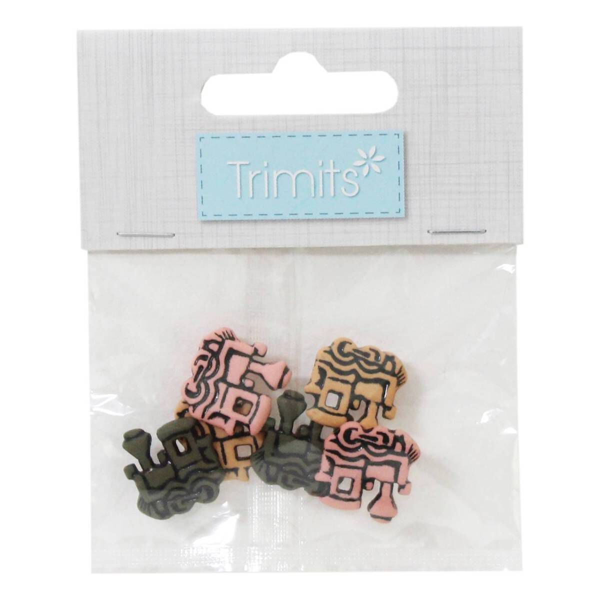 Trimits Train Craft Buttons 6 Pieces | Hobbycraft