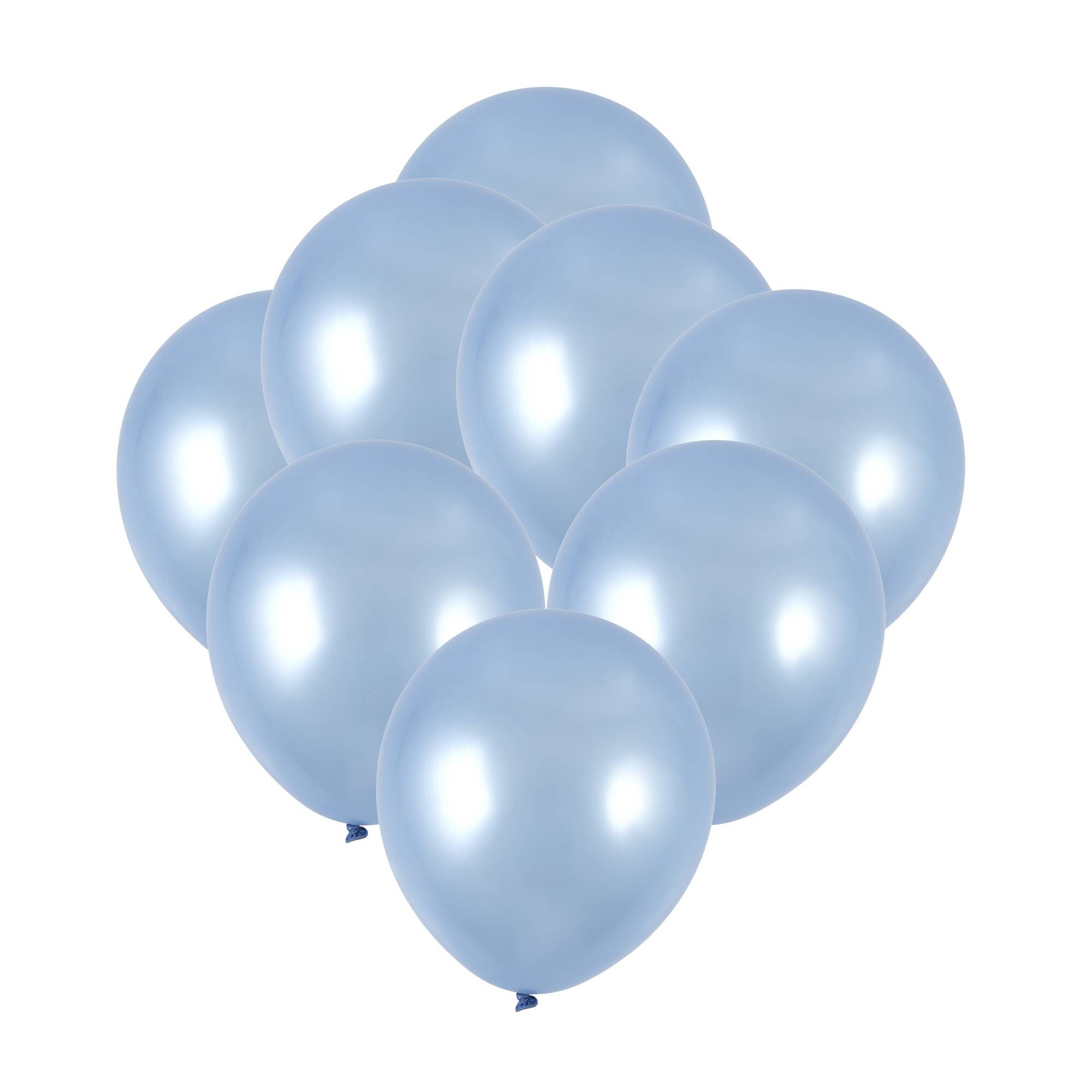 Blue Pearlised Latex Balloons 8 Pack | Hobbycraft