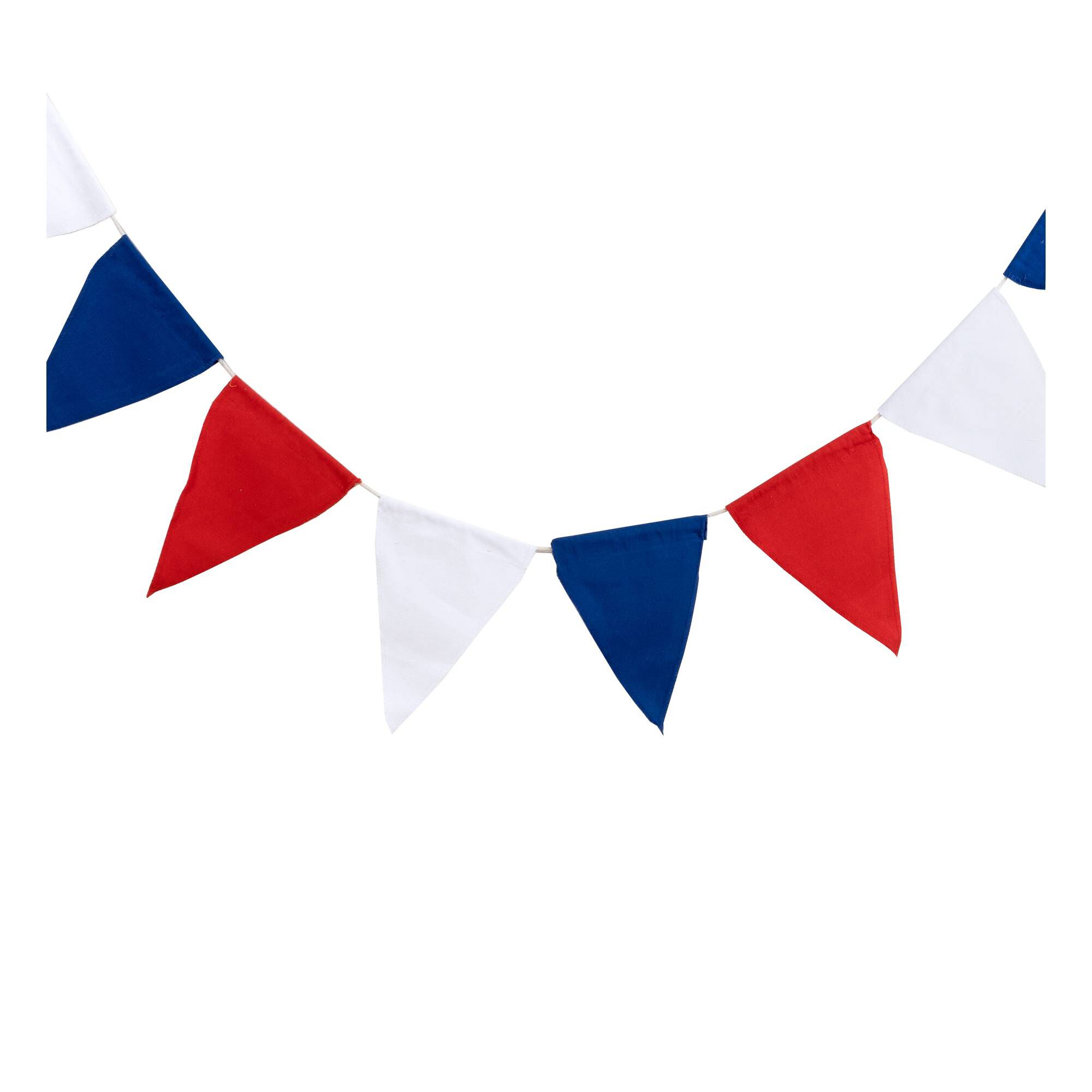 Red, White and Blue Canvas Bunting 2.2m | Hobbycraft
