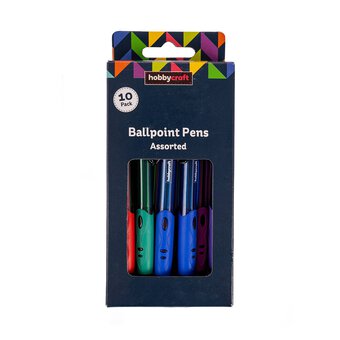 Assorted Ballpoint Pens 10 Pack | Hobbycraft
