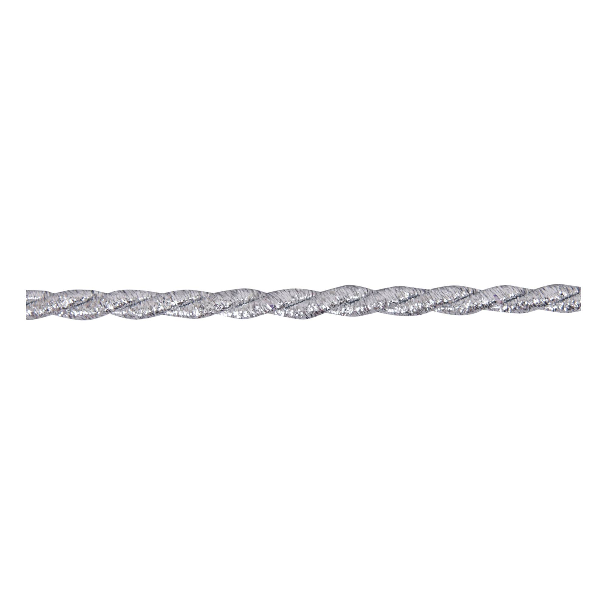 Silver 6mm Cord Trim by the Metre | Hobbycraft