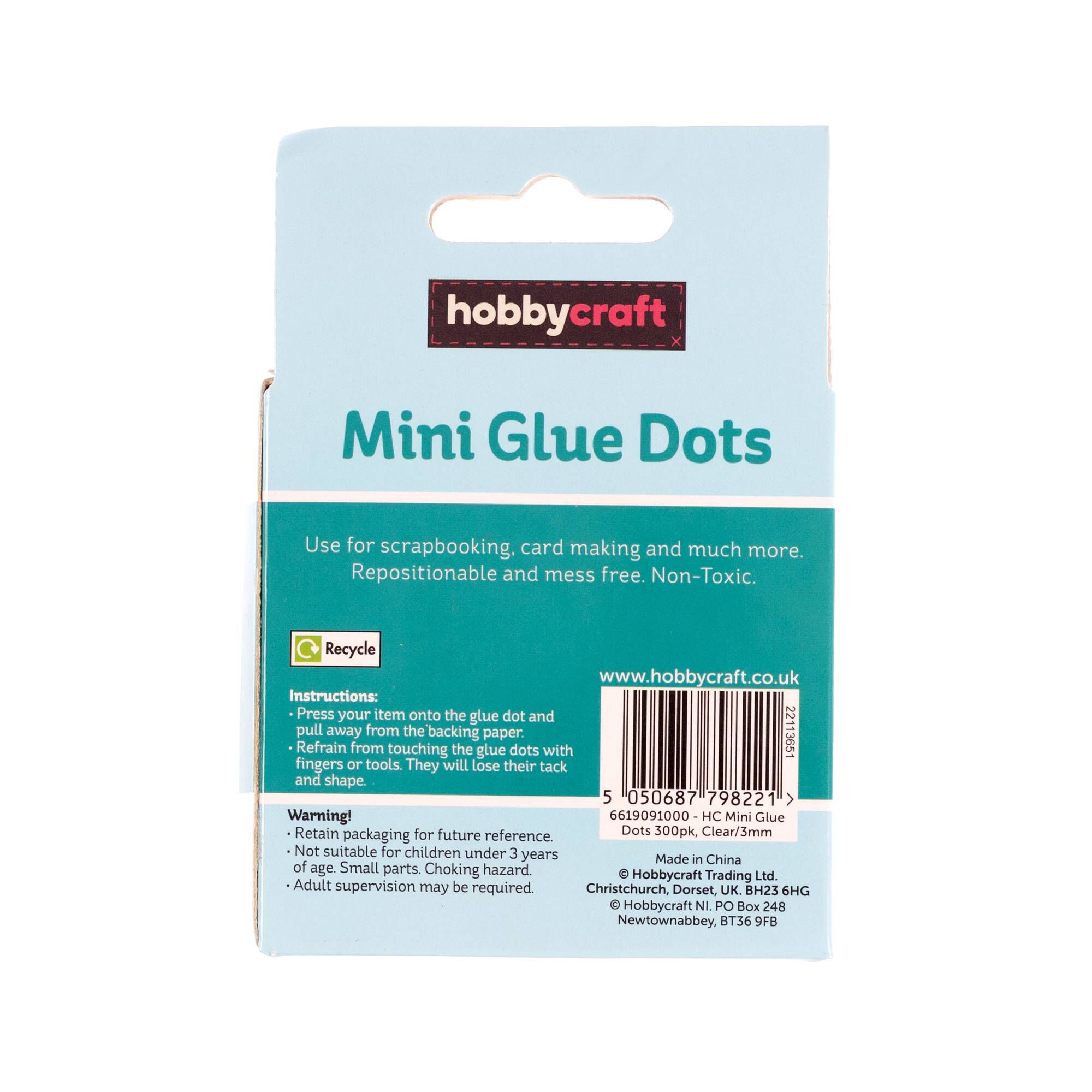 Mini Craft Dots 3mm 300 Pack | Hobbycraft