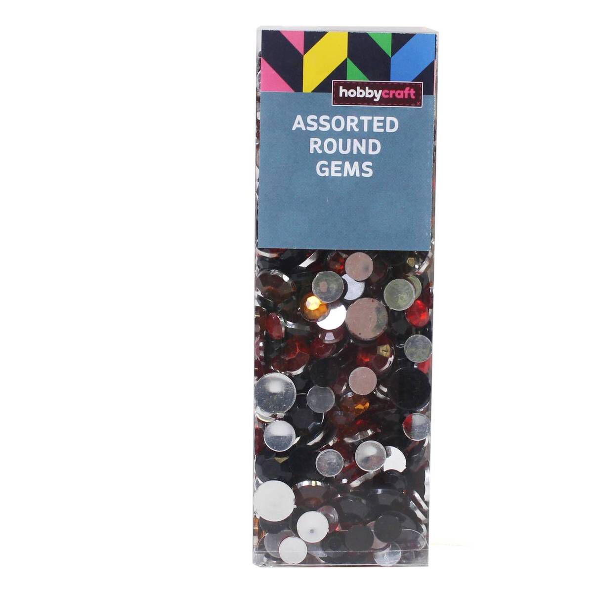 Black and Red Assorted Round Gems 90g | Hobbycraft
