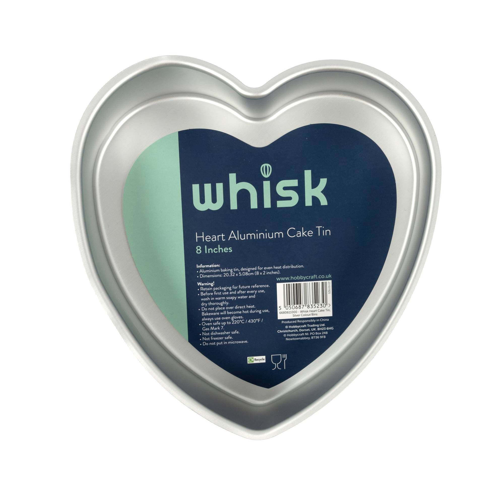 Whisk Heart Aluminium Cake Tin 8 x 2 Inches | Hobbycraft