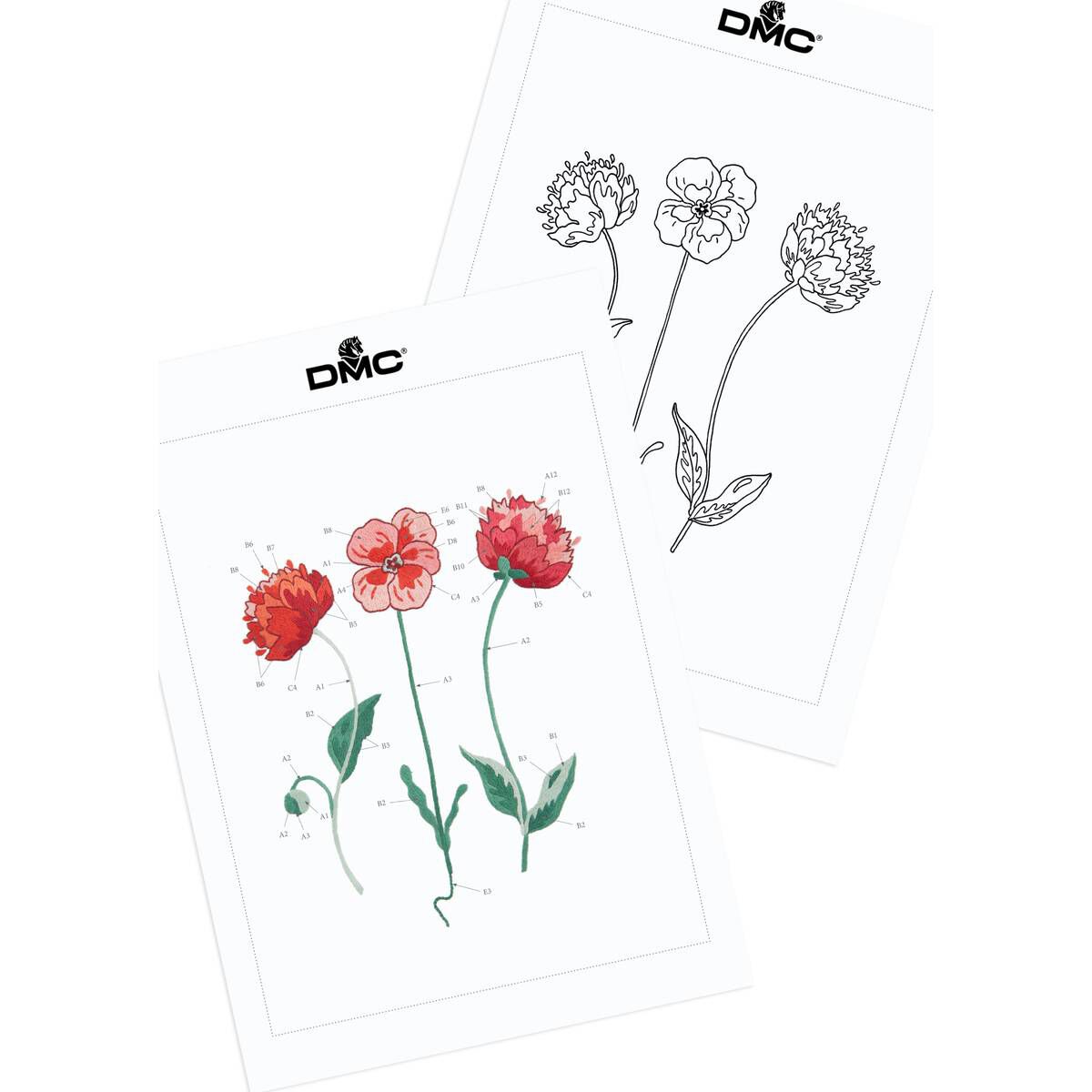 FREE PATTERN DMC Three Flowers Embroidery 0212 | Hobbycraft