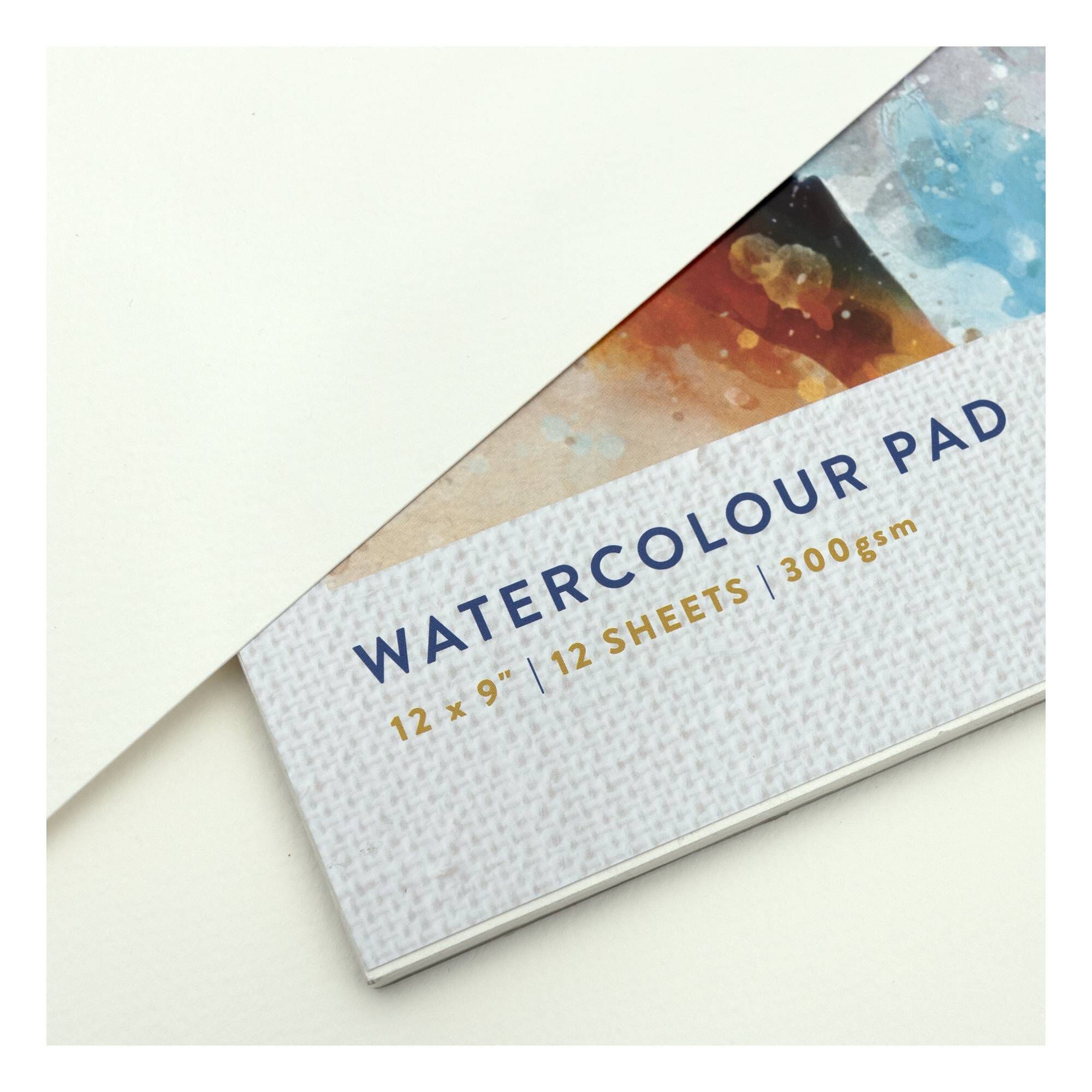 Shore & Marsh Cold Pressed Watercolour Block 12 x 9 Inches 12 Sheets ...