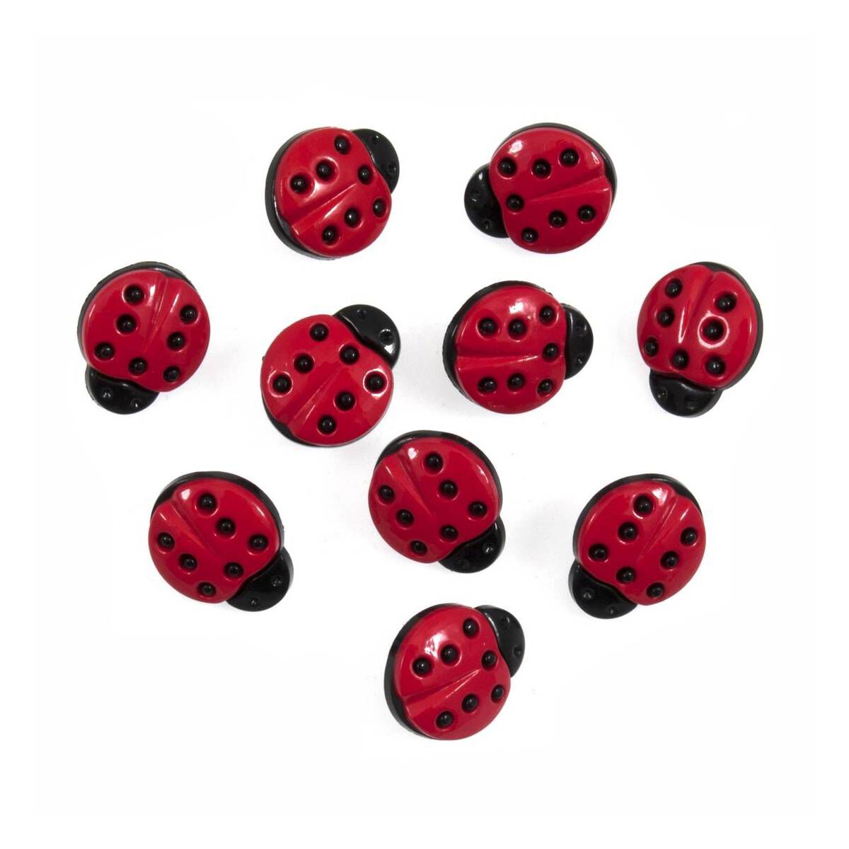 Trimits Red Ladybird Novelty Buttons 7 Pieces | Hobbycraft
