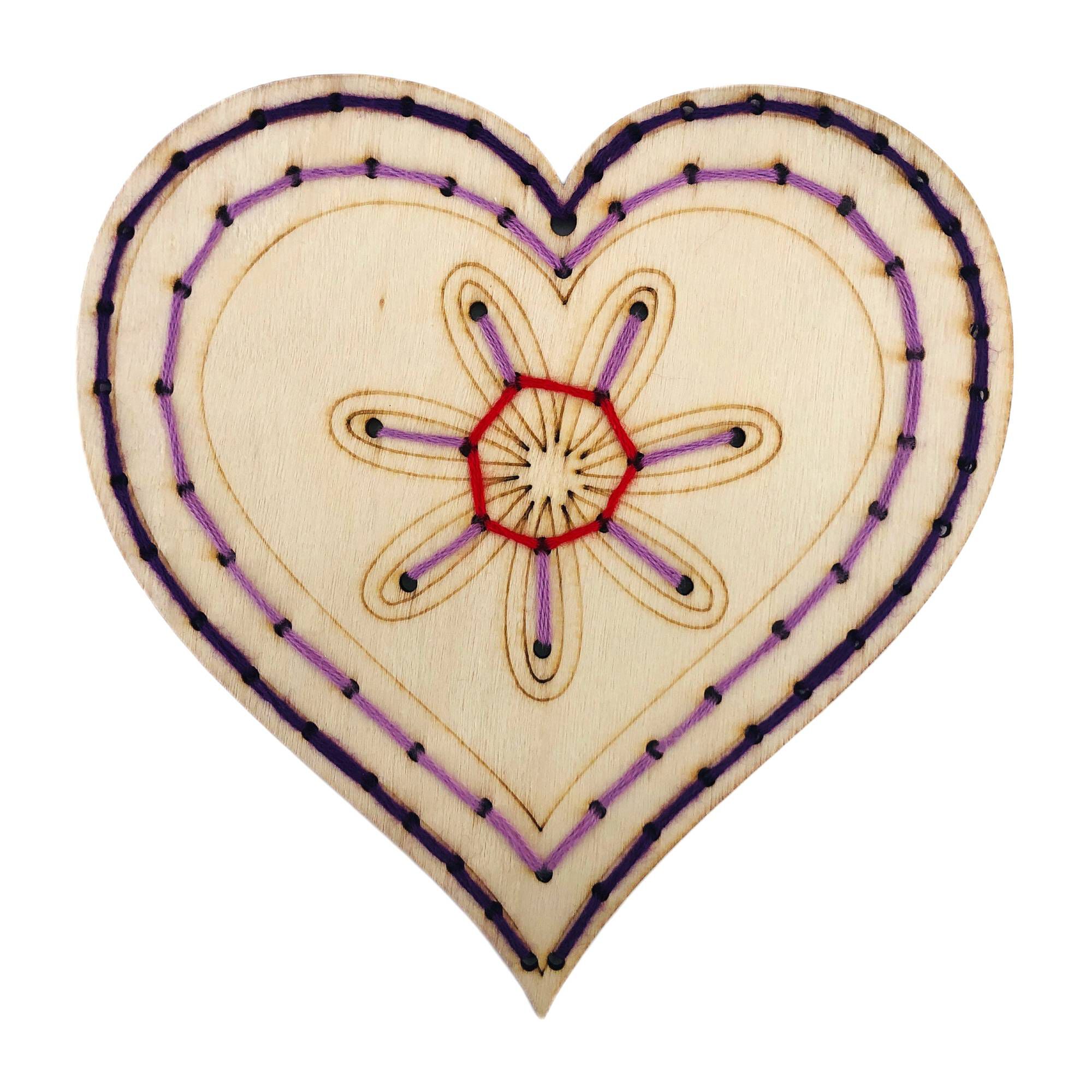 Heart Wooden Threading Kit | Hobbycraft