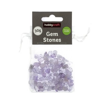 Lilac Gem Stones 30g | Hobbycraft