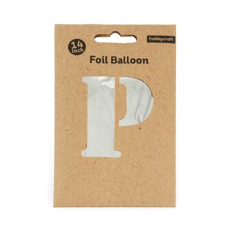 Silver Foil Letter P Balloon | Hobbycraft