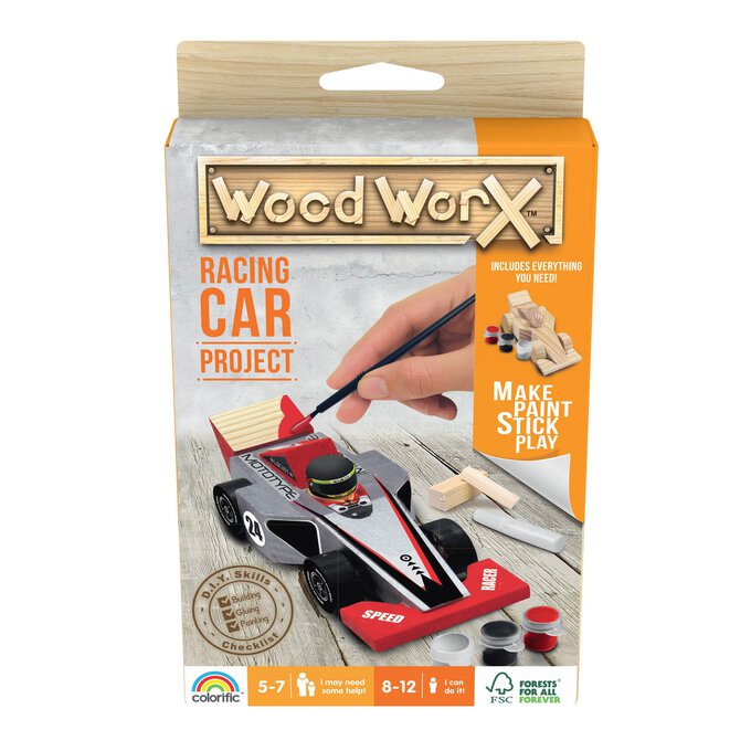 Wood WorX Racing Car Project Kit | Hobbycraft