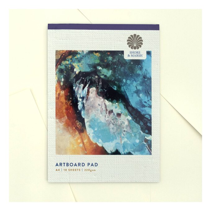 Shore & Marsh Artboard Pad A4 10 Sheets | Hobbycraft
