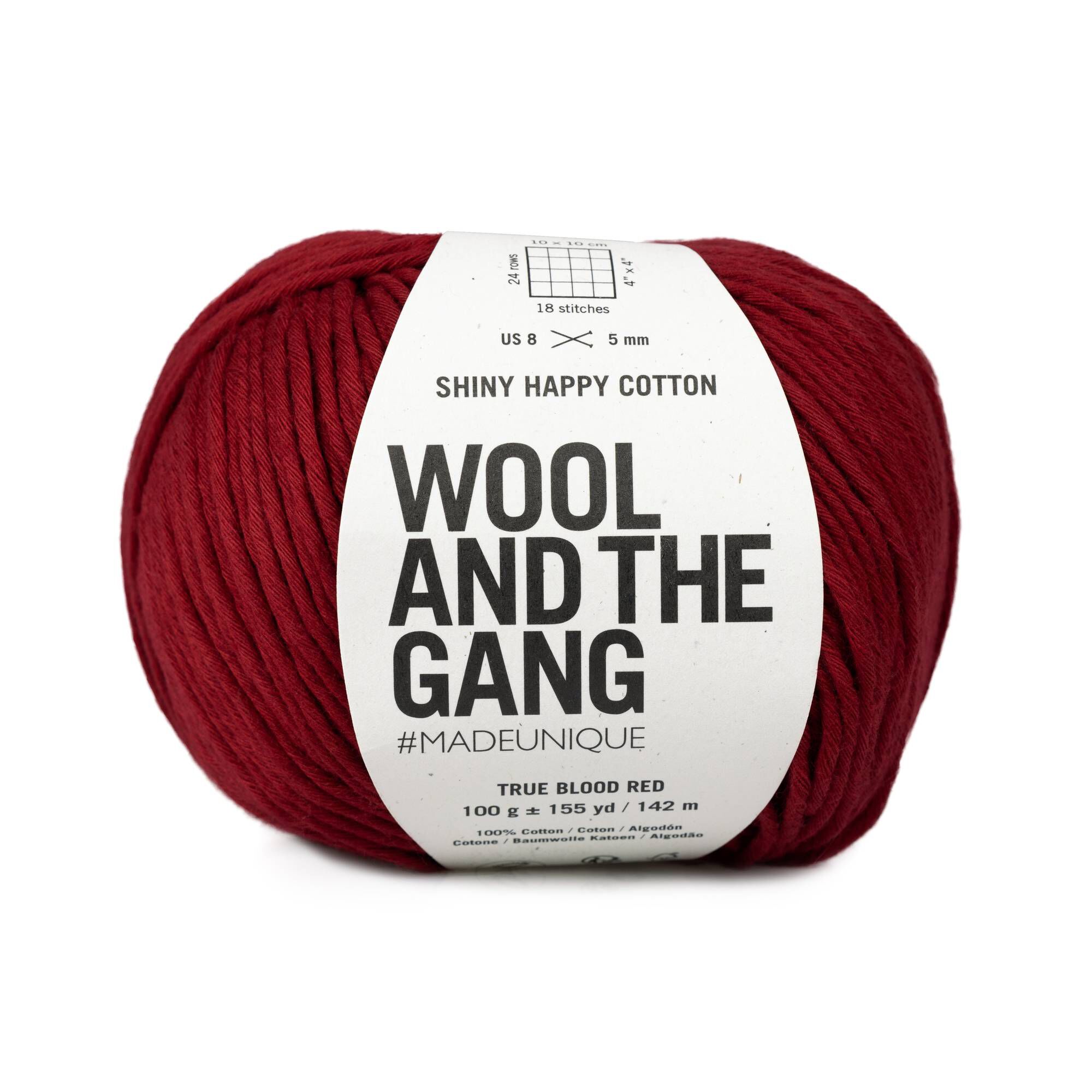 Wool and the Gang True Blood Red Shiny Happy Cotton 100g | Hobbycraft